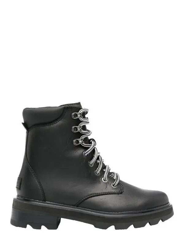 Sorel Lennox Leather Ankle Boots - Black