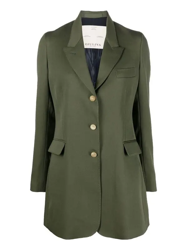 Giuliva Heritage The Karen Single-breasted Blazer - Green
