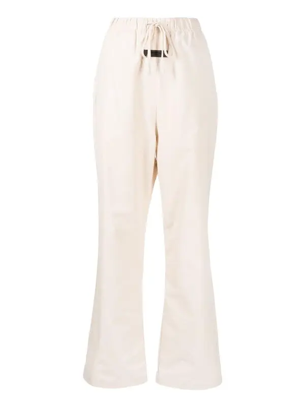 Fear Of God Light Beige Cotton Blend Logo Patch Track Pants - Neutrals