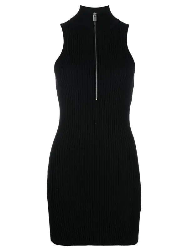 1017 Alyx 9sm Zip-up Knit Dress - Black