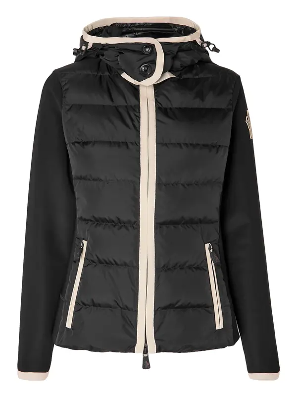 Moncler Hooded Paneled Jacket - Black