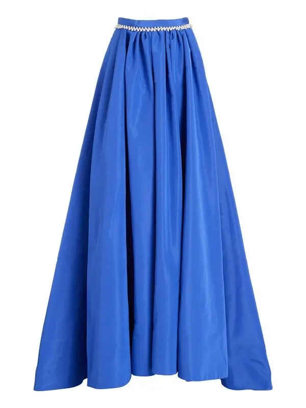 Rosie Assoulin Ball Silk Skirt - Blue