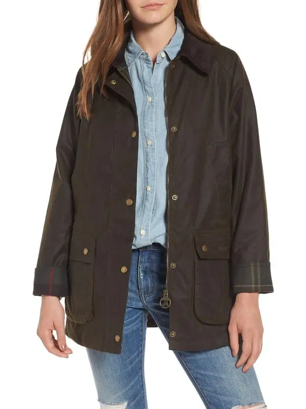 Barbour Acorn Waxed Cotton Jacket - Olive