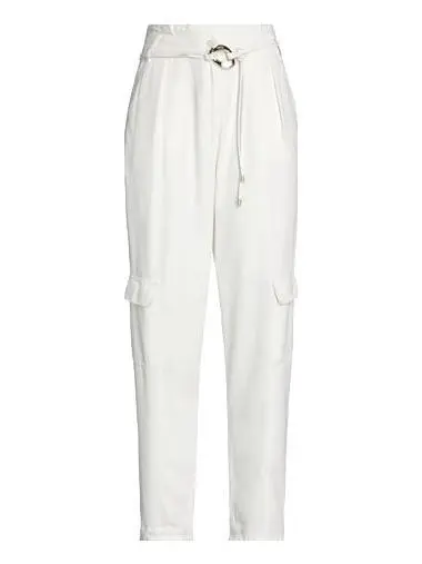 Patrizia Pepe Tapered Lyocell Pants - White