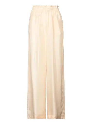 SOLOTRE Wide Leg Pants - Beige