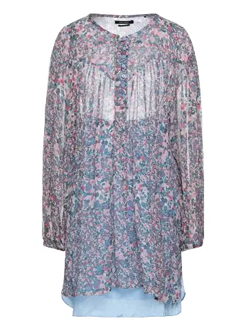 Isabel Marant Silk Floral-print Blouse - Blue