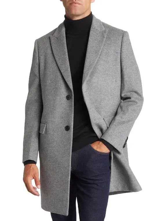 Cardinal Of Canada Sutton Wool Overcoat - Light Grey