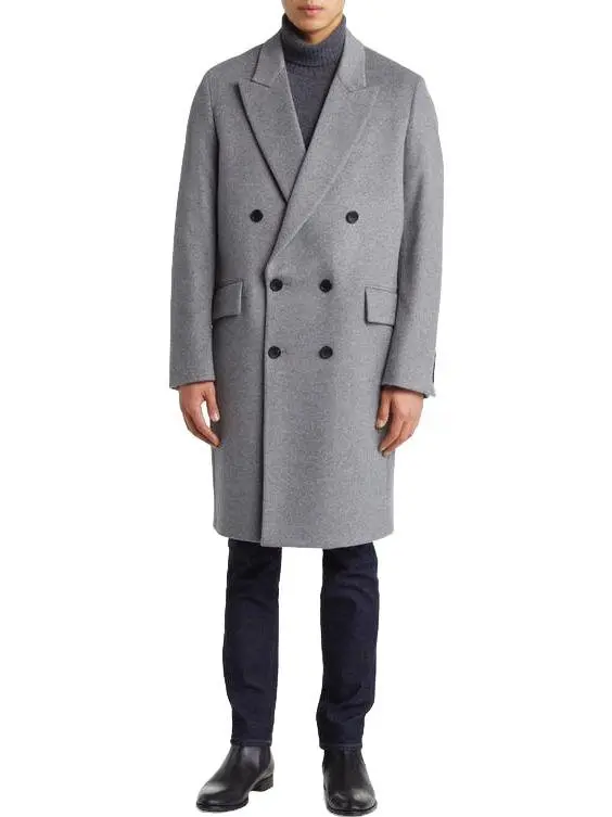 Cardinal Of Canada Thomas Wool & Cashmere Overcoat - Light Grey