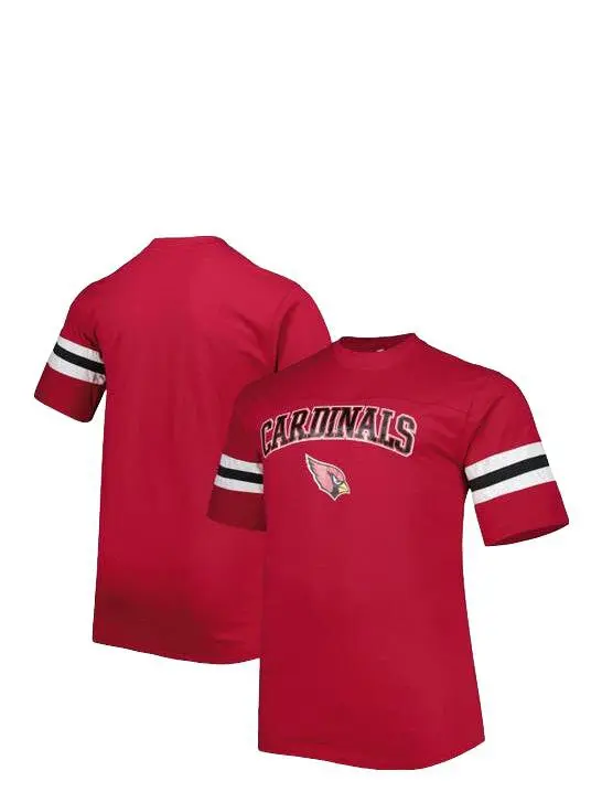 Profile Arizona S Big & Tall Arm Stripe T-shirt - Cardinal