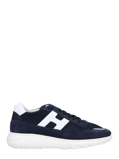 Hogan Textile And Leather Sneakers - Blue