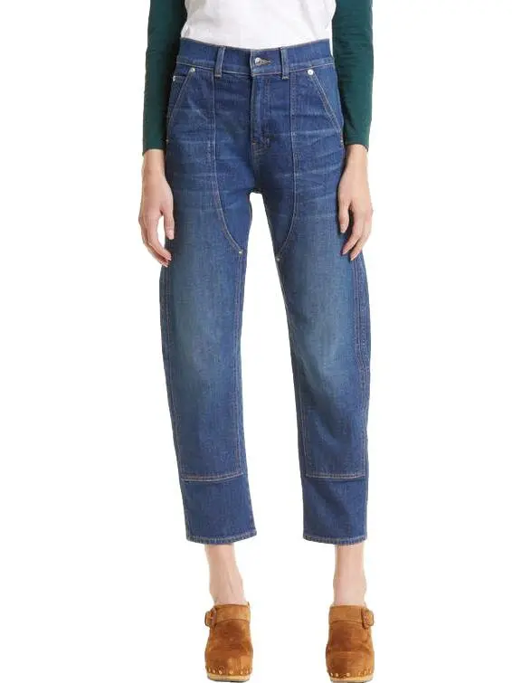 Veronica Beard High-waist Ankle Barrel Jeans - Astro