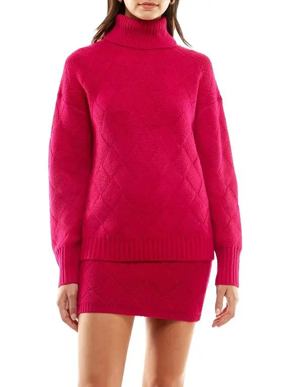 WAYF X Jourdan Sloane Bridget Tie Back Sweater - Hot Pink