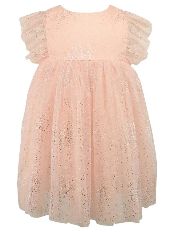 POPATU Metallic Dot Tulle Dress - Blush