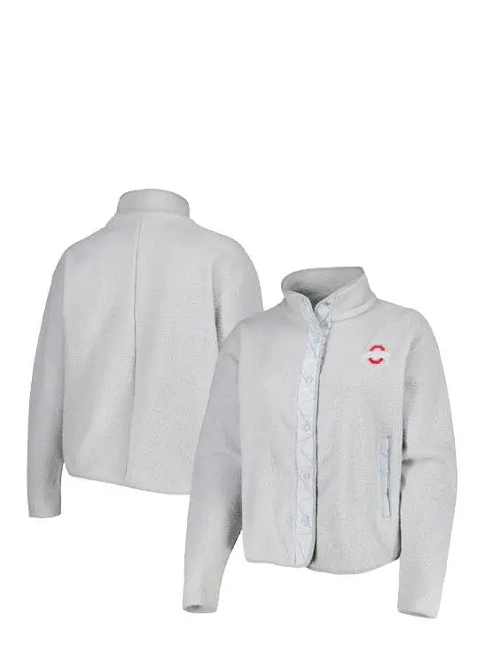 Profile Ohio State Buckeyes Wheelhouse Sherpa Full-snap Jacket By - Gray