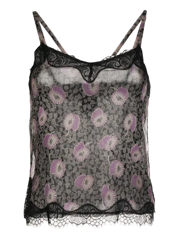 Anna Sui Floral-print Cami Top - Multicolour