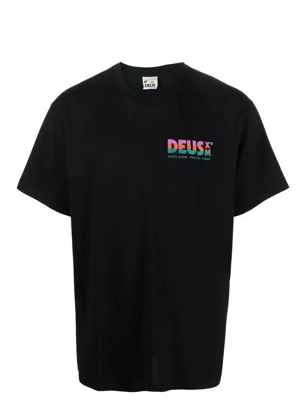 Deus Ex Machina Chest-logo Crewneck T-shirt - Black