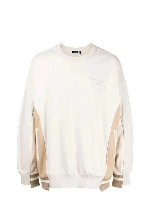 FIVE CM Embroidered-logo Sweatshirt - Neutrals