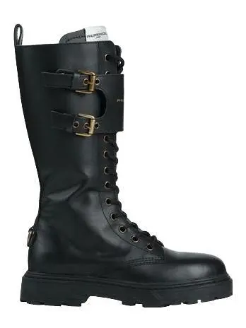 Philippe Model Leather Lace-up Buckled Boots - Black