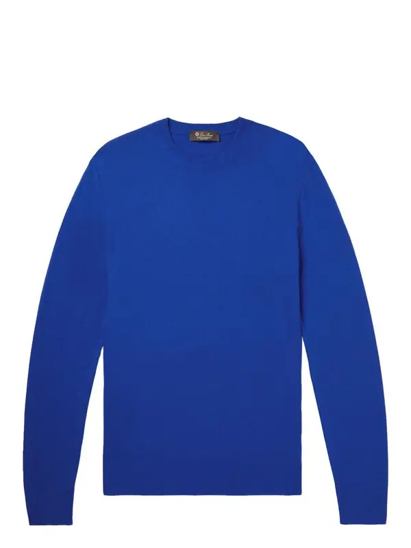 Loro Piana Baby Cashmere Superlight Dyed Crewneck - Blue