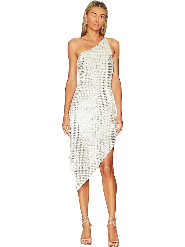 LOVERS AND FRIENDS Cassie Midi Dress - Disco White