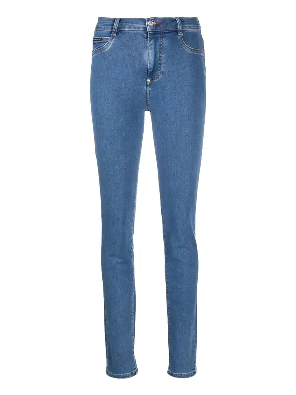 Philipp Plein High-waisted Skinny Jeans - Blue