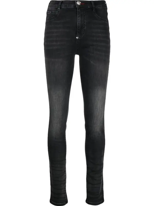 Philipp Plein High-waisted Skinny-cut Jeans - Black