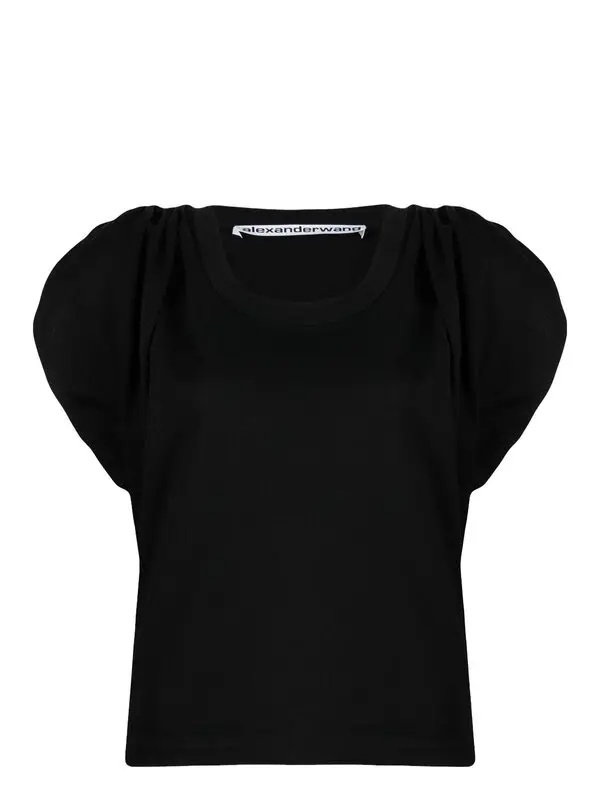 Alexander Wang Gathered-sleeve Detail T-shirt - Black