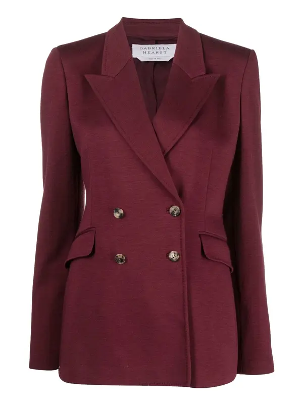Gabriela Hearst Double-breasted Wool-blend Blazer - Red