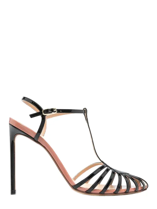 FRANCESCO RUSSO Pointed Toe 105mm Sandals - Black