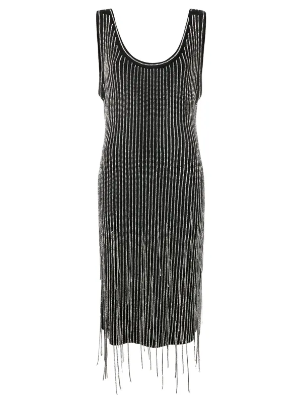 Philosophy Di Lorenzo Serafini Fringe-detail Knitted Dress - Black