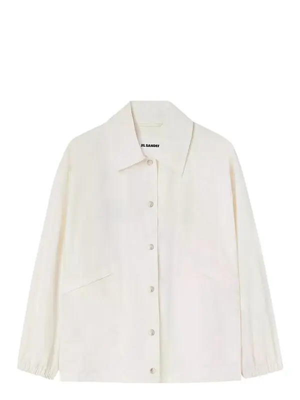 JIL SANDER Logo-print Shirt Jacket - White