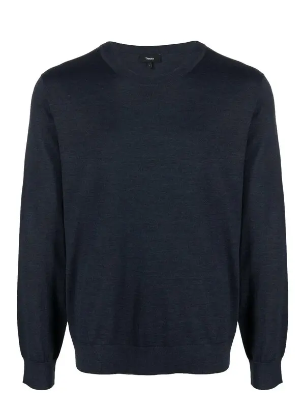 Theory Round-neck Knit Jumper - Blue