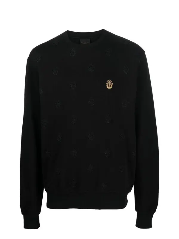 BILLIONAIRE Embroidered-logo Sweatshirt - Black