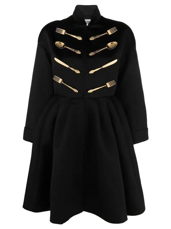 Moschino Hardware-detail Flared Dress - Black
