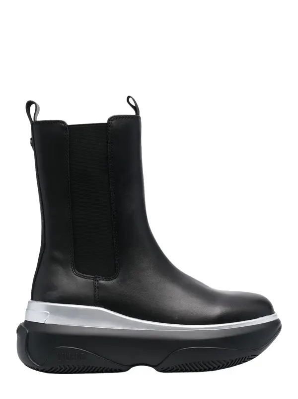 Liu Jo June Leather Boots - Black