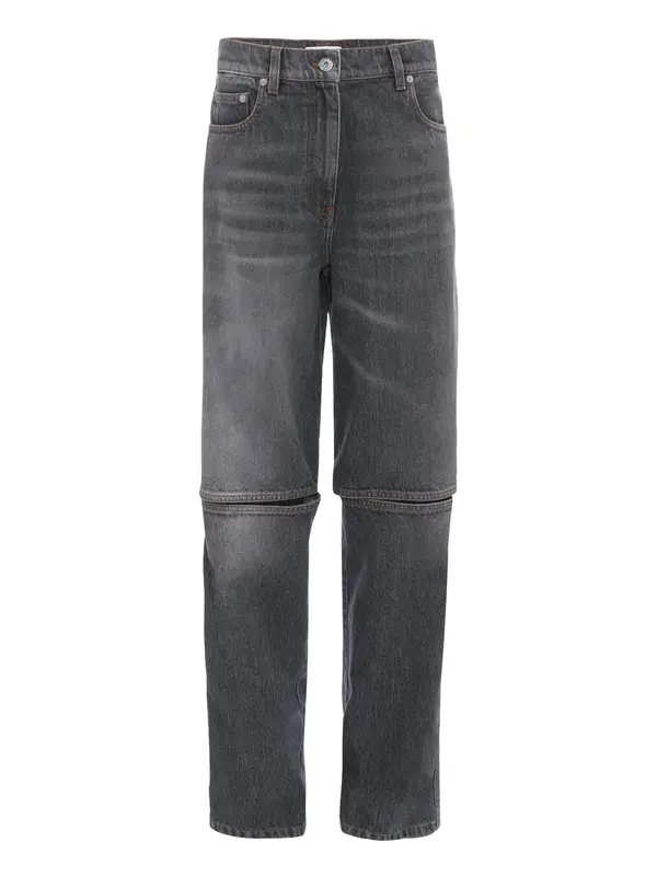 JW Anderson Cut-out Straight Jeans - Grey