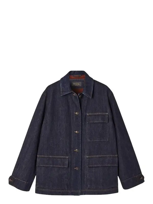 Loro Piana Cotton And Cashmere Denim Shirt - Blue