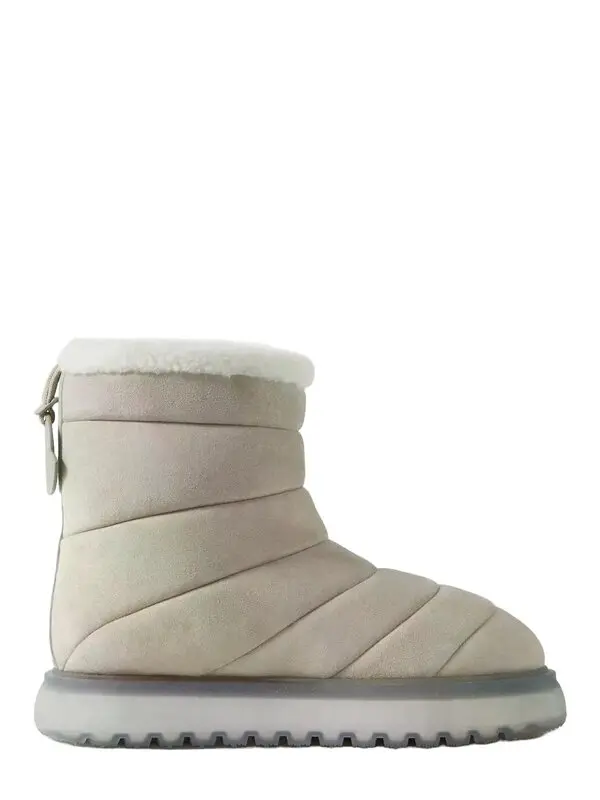 Moncler Hermosa Shearling-lined Ankle Boots - Neutrals