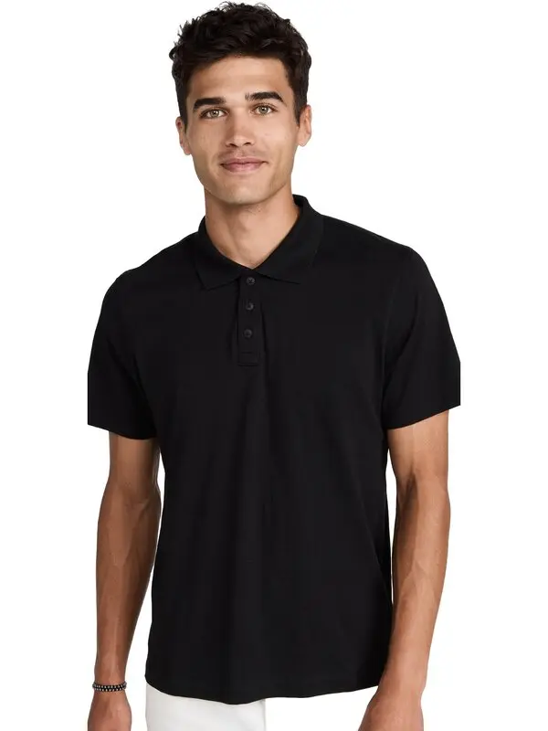 ATM Anthony Thomas Melillo Classic Jersey Polo - Black