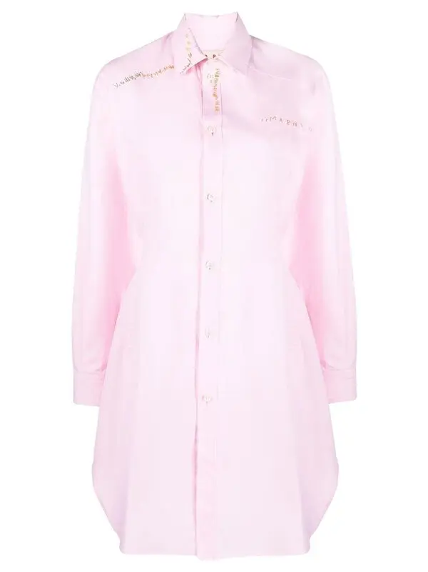 Marni Embroidered Shirt Dress - Pink