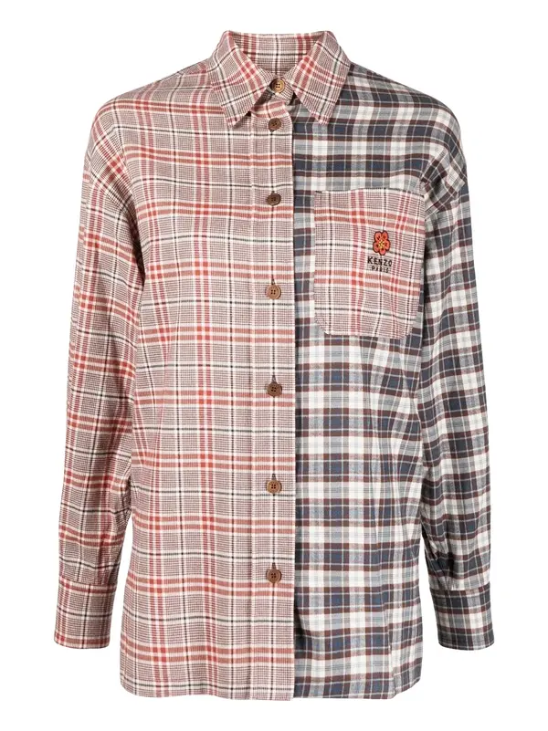 Kenzo Mix-print Shirt - Red
