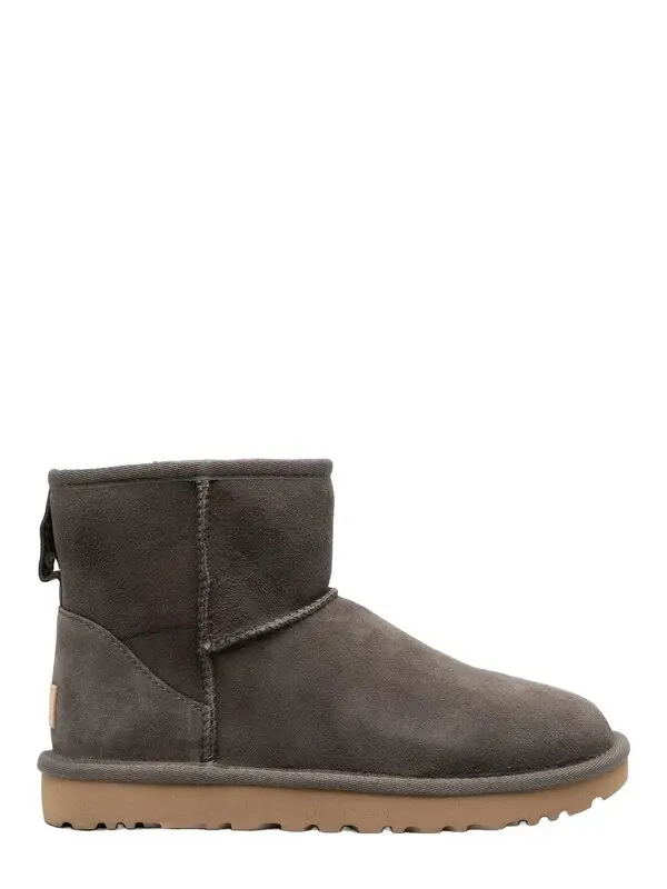 UGG Classic Mini Ii Shearling Ankle Boots - Grey