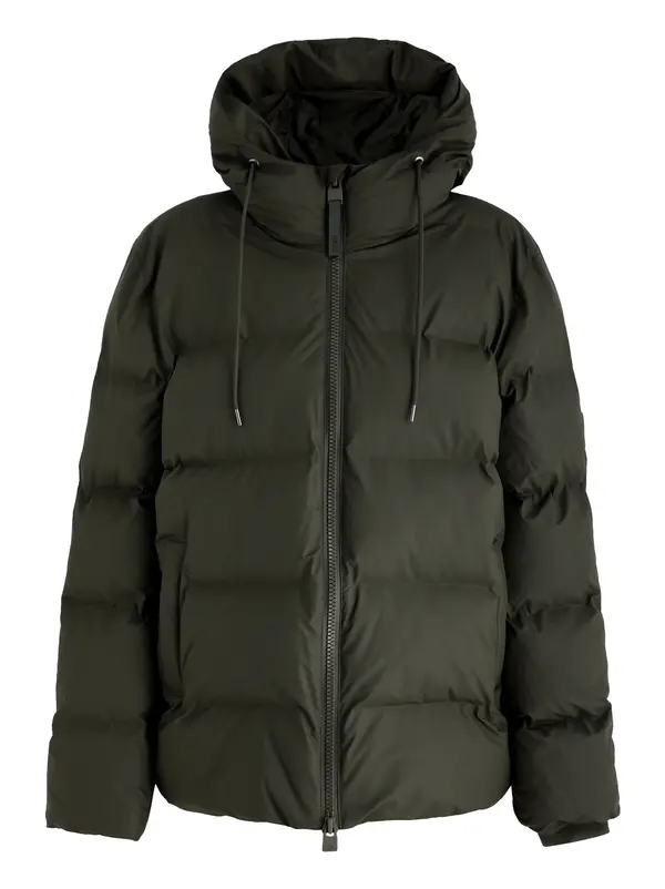 Rains Quilted Waterproof Jacket - Dark Green