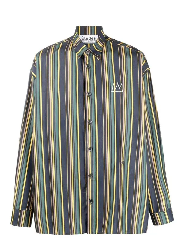 ÉTUDES STUDIO Illustion Nows The Time Striped Shirt - Green