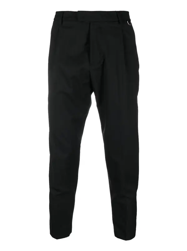 LOW BRAND Straight-leg Cropped Trousers - Black