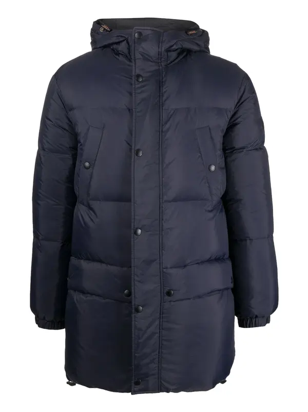 YVES SALOMON Hooded Feather-down Padded Jacket - Blue