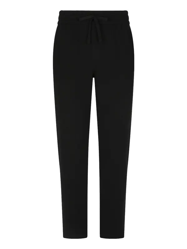 Dolce & Gabbana Dg-logo Cashmere Track Pants - Black