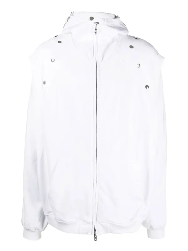 WALTER VAN BEIRENDONCK Star Zip-fastening Hoodie - White