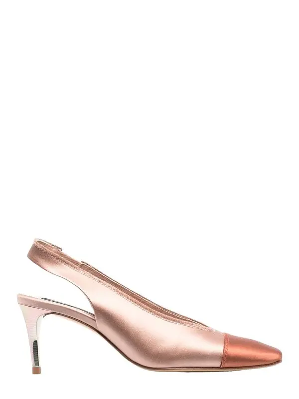 PEDRO GARCIA Metallic Slingback 75mm Pumps - Pink