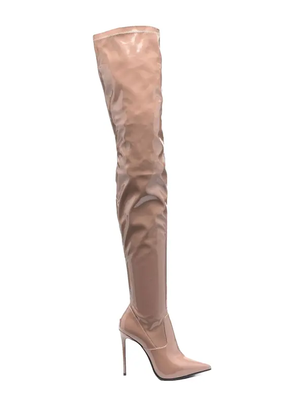 LE SILLA Eva Thigh-high Stiletto Boots - Neutrals